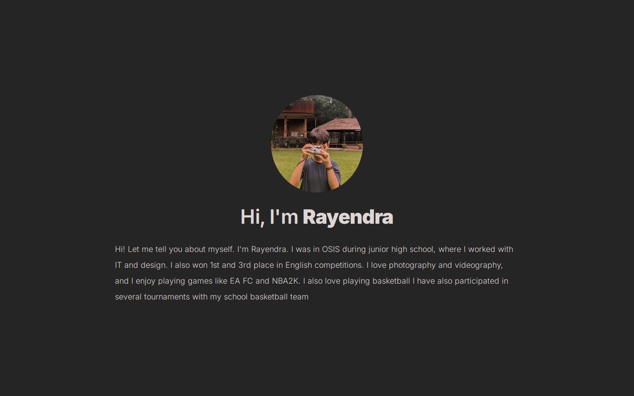 Rayendra's bio
